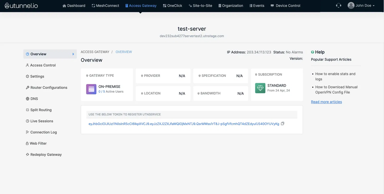 How to Deploy On-Premise VPN Server - UTunnel Secure Access